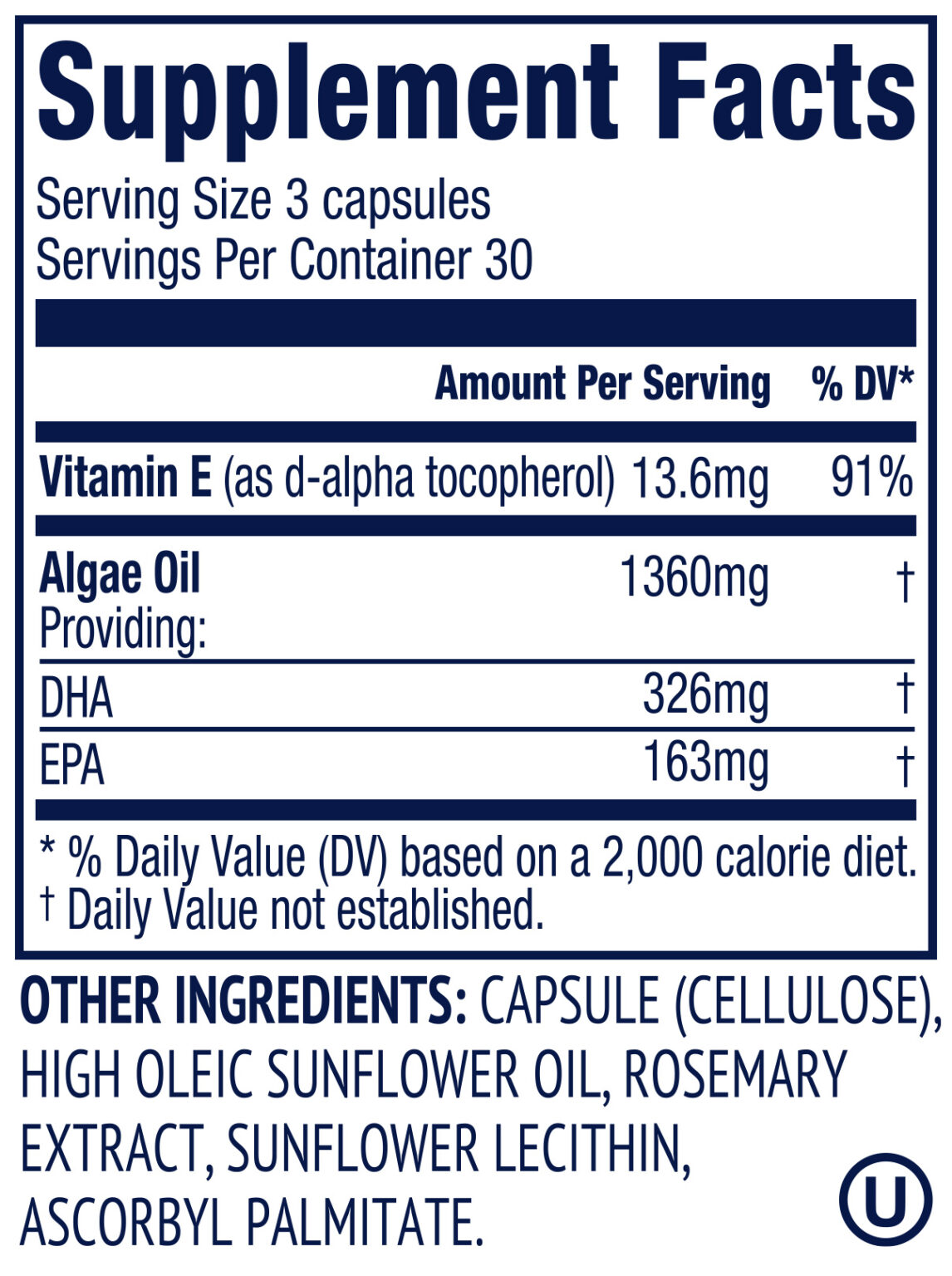 Vimergy Vegan EPA/DHA - 90 Capsules - Flower of Life